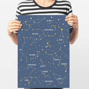 Constellation Print | Star Map | Constellations Printable | Space ...