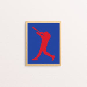 Baseball Wall Art PRINTABLE Set of 3 Baseball Player Print Boys Room ...
