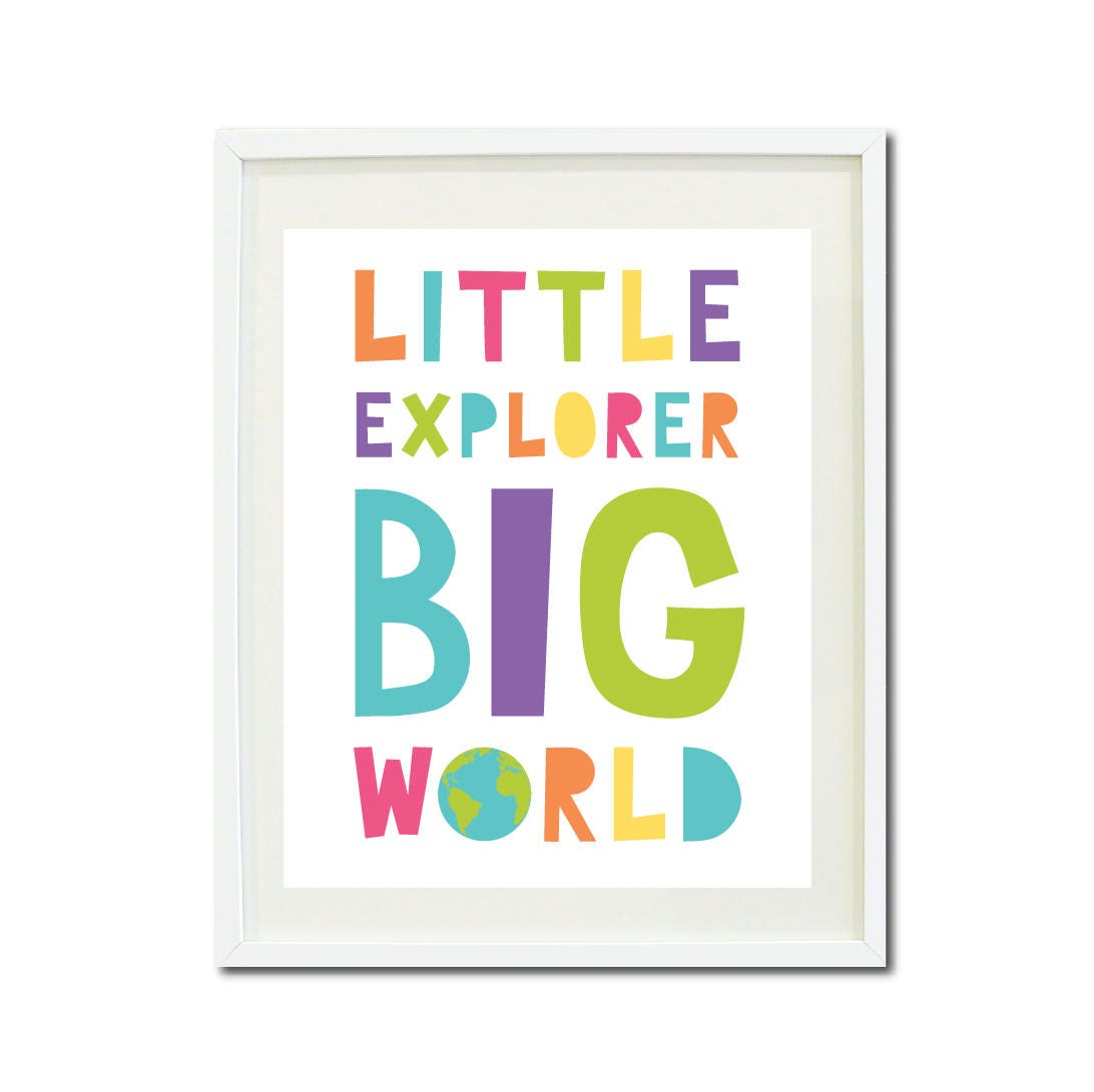 Little Explorer Big World Wall Art Little Explorer Printable - Etsy