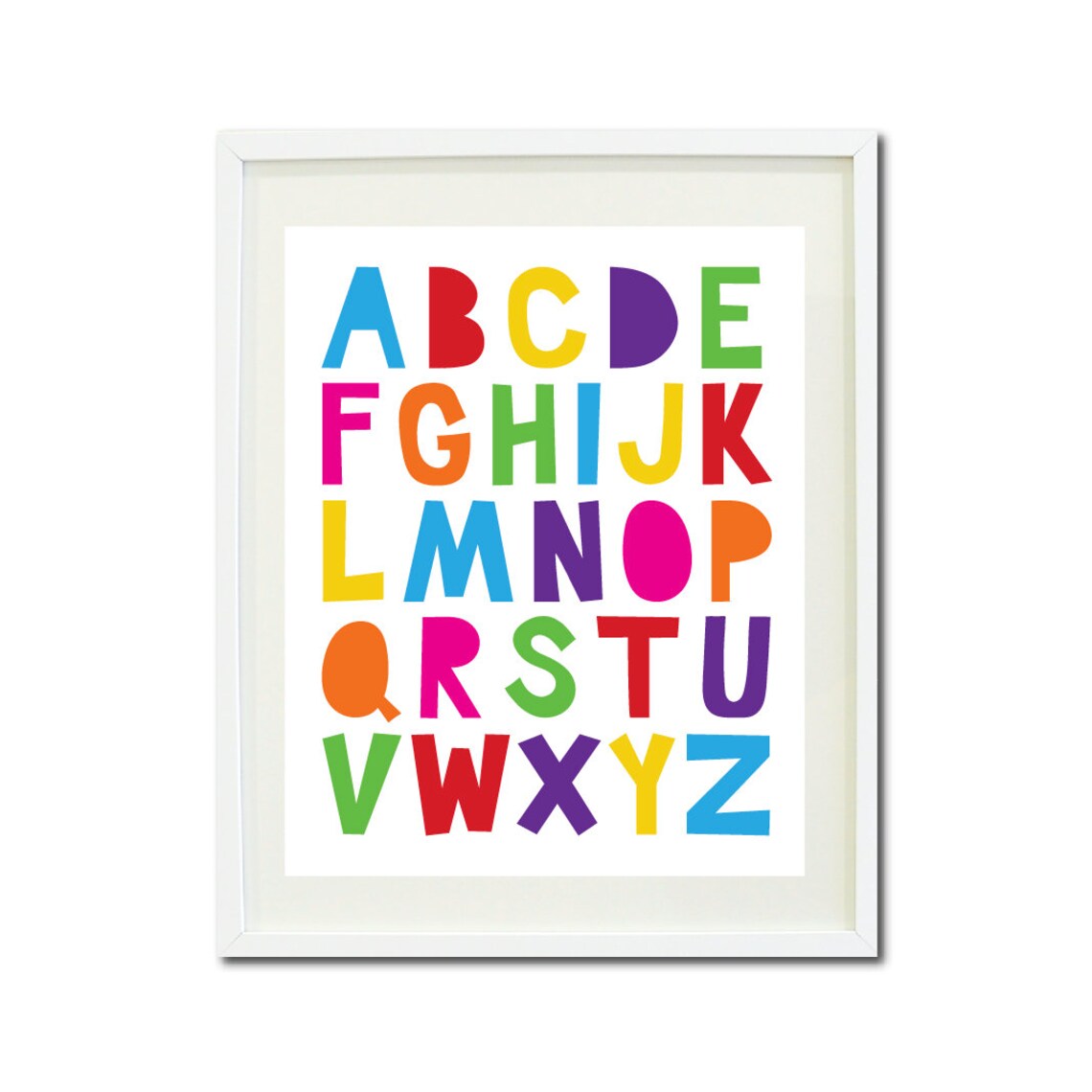 Alphabet Print | Rainbow Alphabet Printable | Alphabet Wall Art | ABC ...