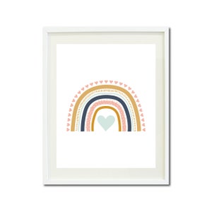 Rainbow, Alphabet, Numbers PRINTABLE Nursery Wall Art Set of 3 | Muted ...
