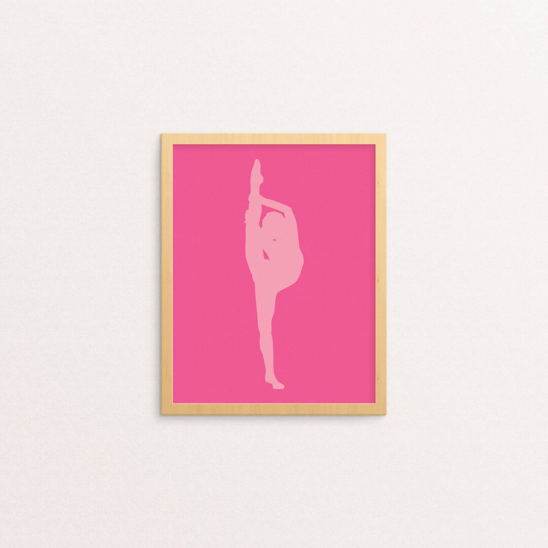 Dance Wall Art PRINTABLE | Pink Dancer Print | Girls Room | Girl Wall ...