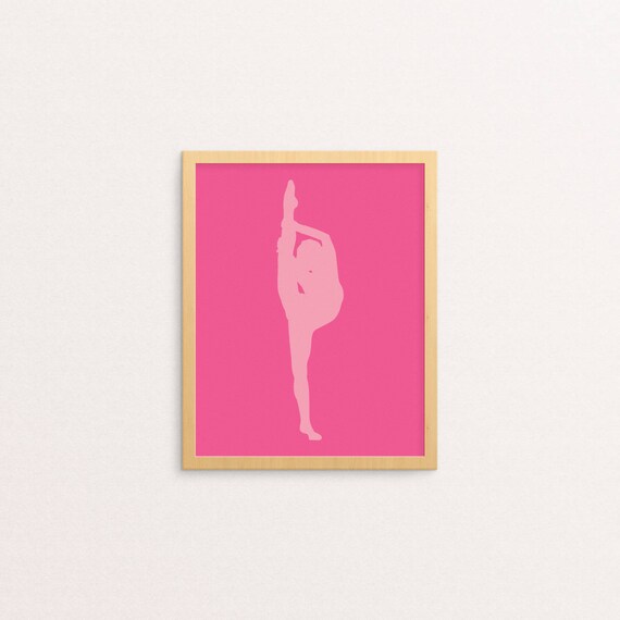 Dance Wall Art PRINTABLE Pink Dancer Print Girls Room | Etsy