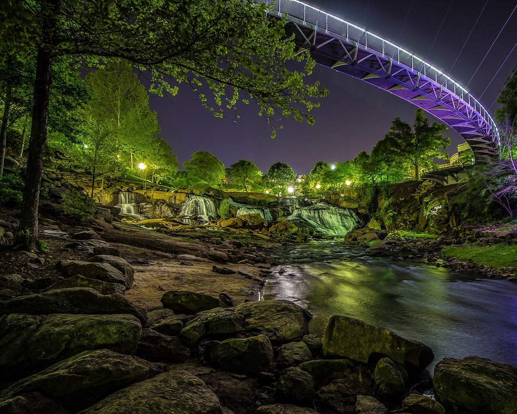 Greenville Falls Park Liberty Bridge