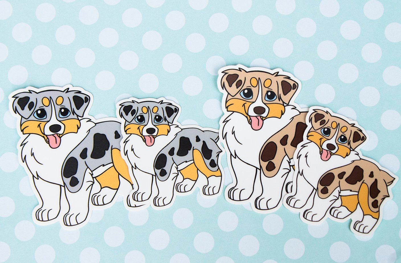 Australian Shepherd Vinyl Stickers | Etsy