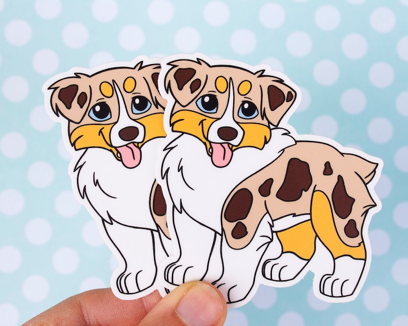 Australian Shepherd Vinyl Stickers - Etsy