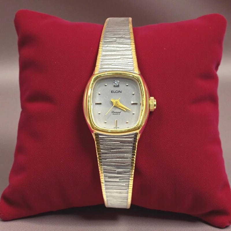 Elgin Gold Watch Diamond - Etsy