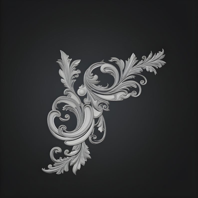 Baroque Frame Corner STL Pack - Antique Style Ornate 3D Printable ...