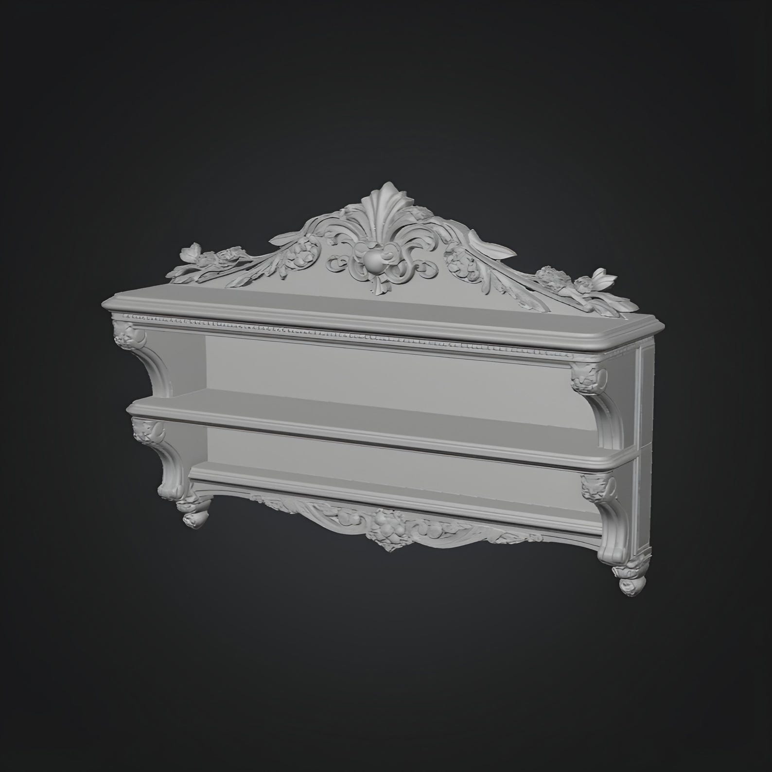 Dining Room STL Set – Classic Dining Furniture, Table Chair Sideboard ...