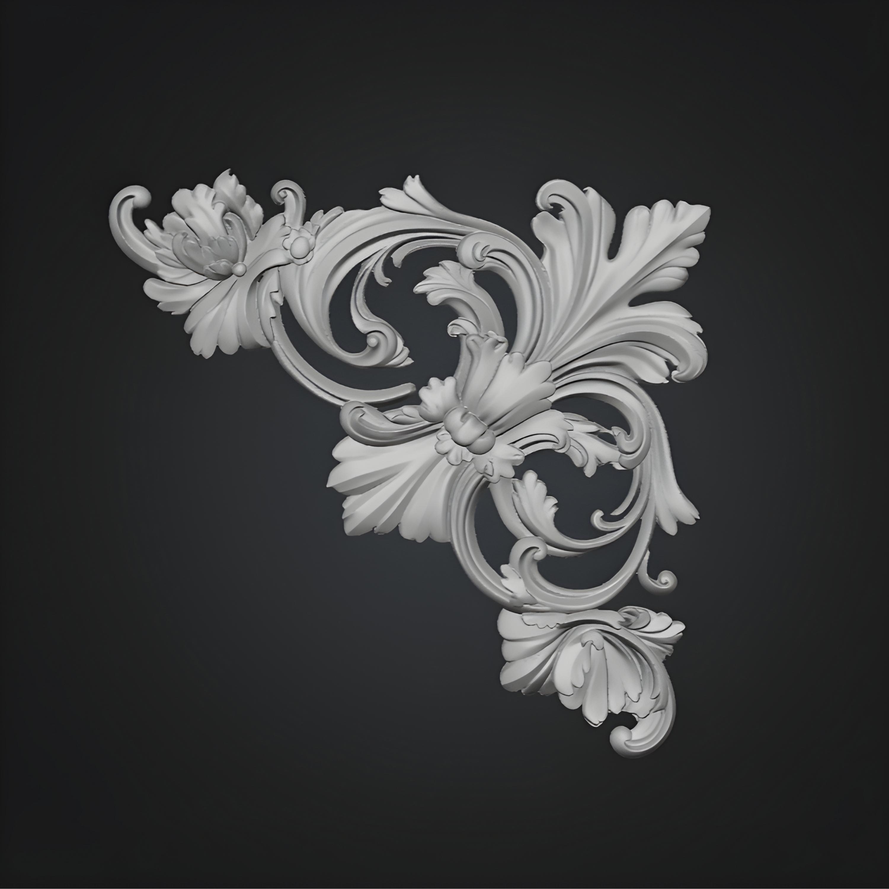 Baroque Frame Corner STL Pack - Antique Style Ornate 3D Printable ...
