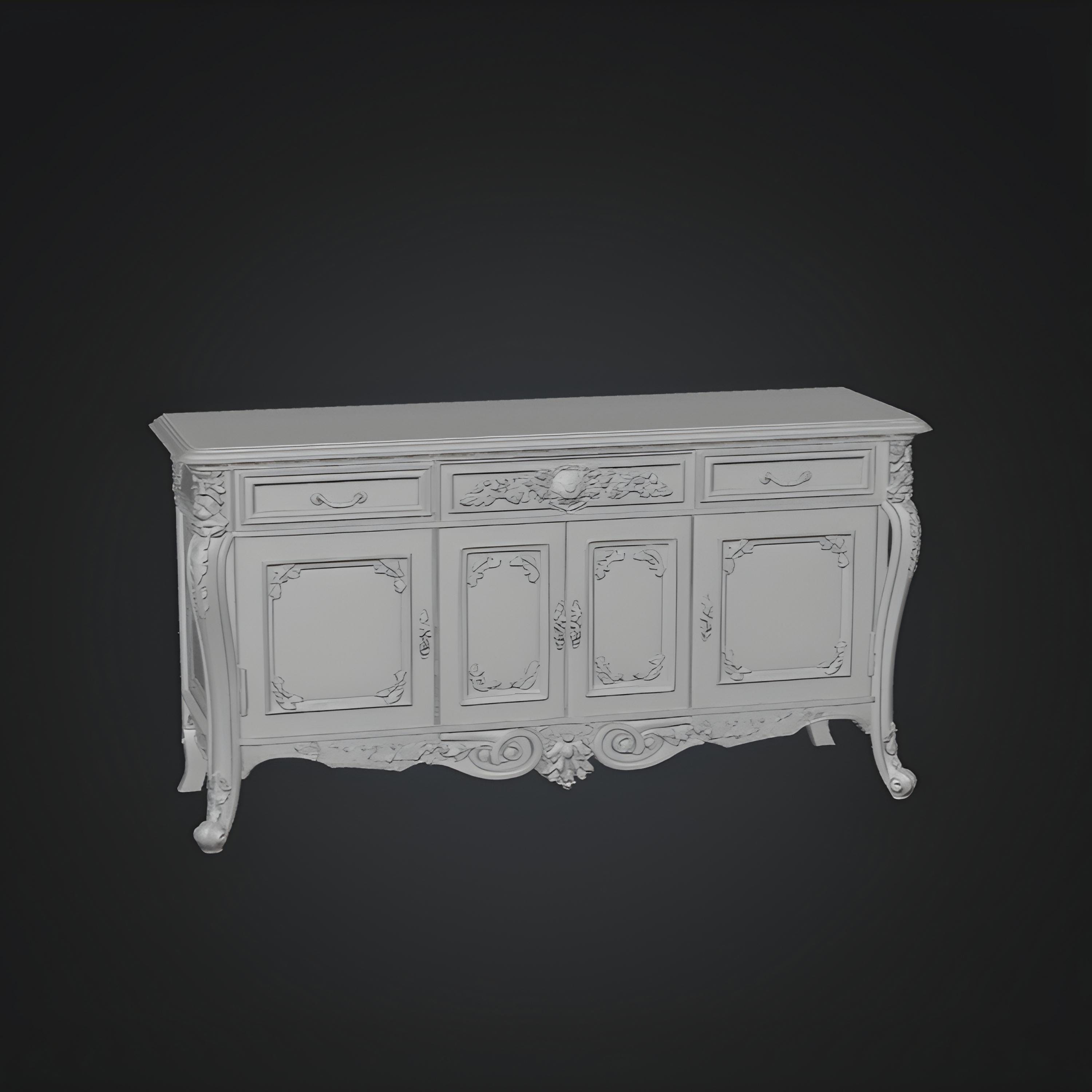 Dining Room STL Set – Classic Dining Furniture, Table Chair Sideboard ...