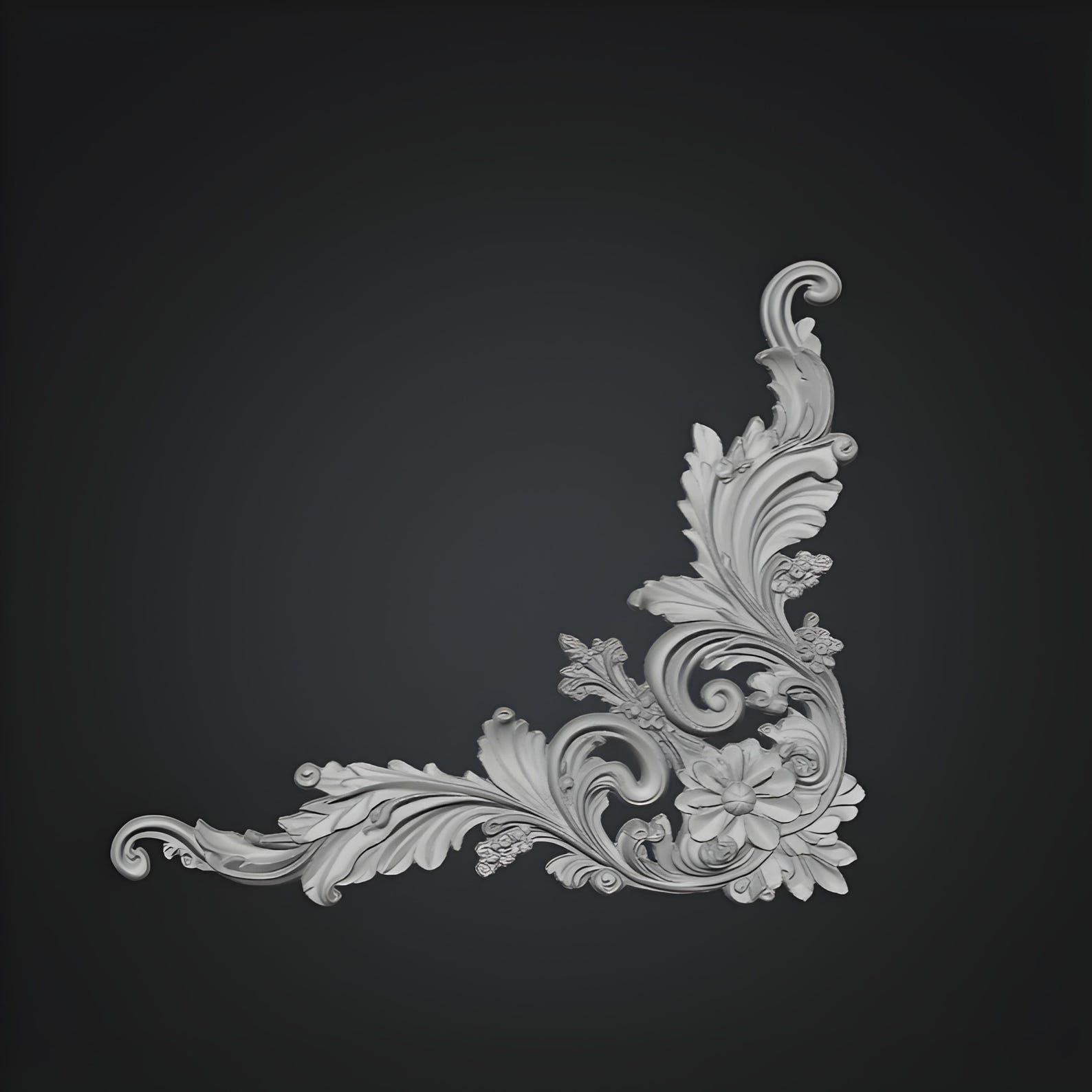 Baroque Frame Corner STL Pack - Antique Style Ornate 3D Printable ...