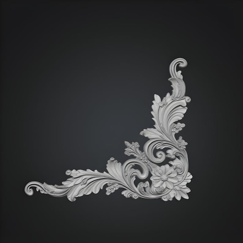 Baroque Frame Corner STL Pack - Antique Style Ornate 3D Printable ...
