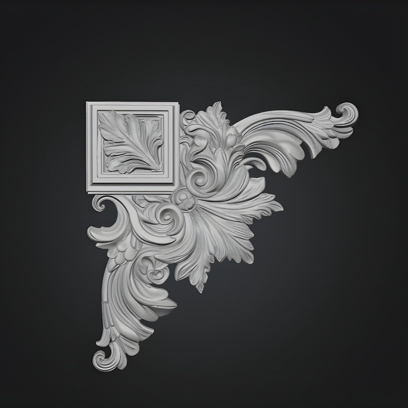 Baroque Frame Corner STL Pack - Antique Style Ornate 3D Printable ...