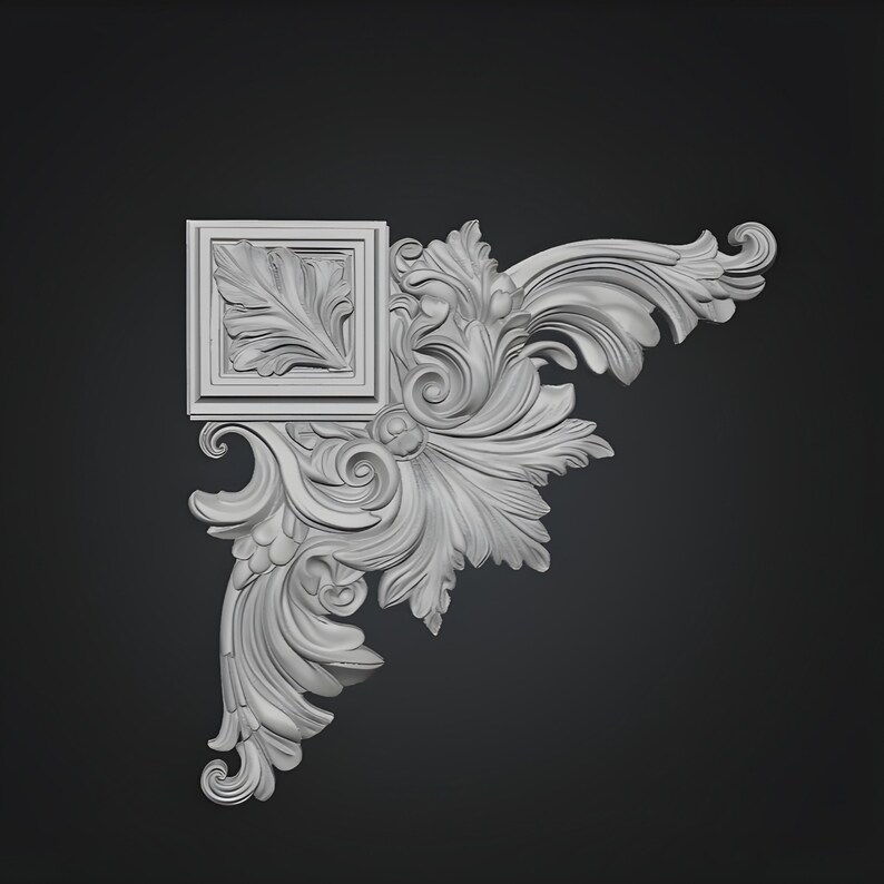 Baroque Frame Corner STL Pack - Antique Style Ornate 3D Printable ...