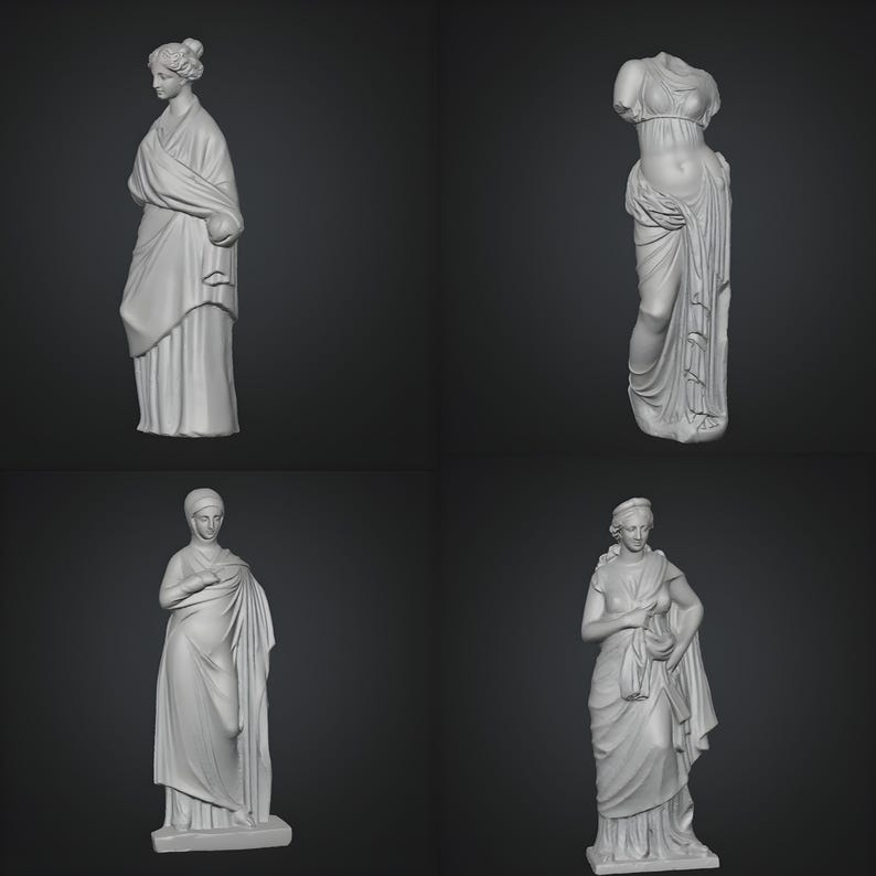 Pliki STL 3D z posągami klasycznymi – 20 starożytnych greckich i ...