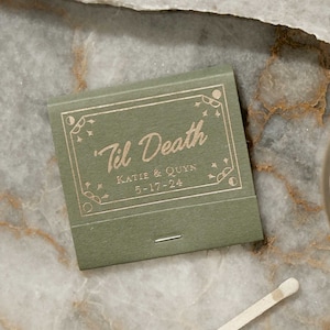 Custom Matchbooks - 'til Death Matchbook- Wedding Favor, Wedding ...
