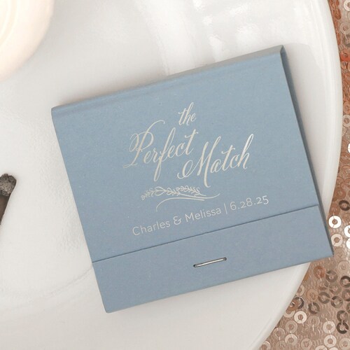 Personalized Perfect Match With Leaves Wedding Matchbook - Etsy