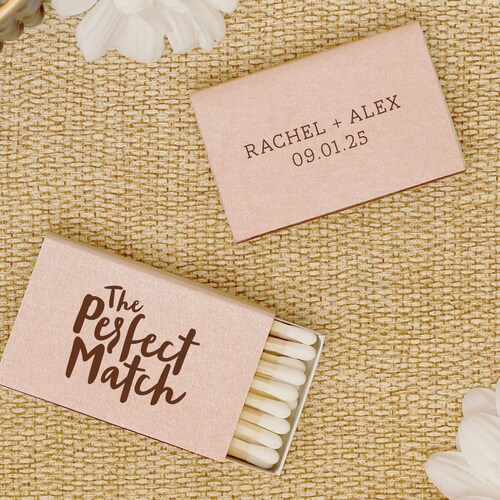 The Perfect Match Match Boxes Wedding Favor Matches Wedding - Etsy