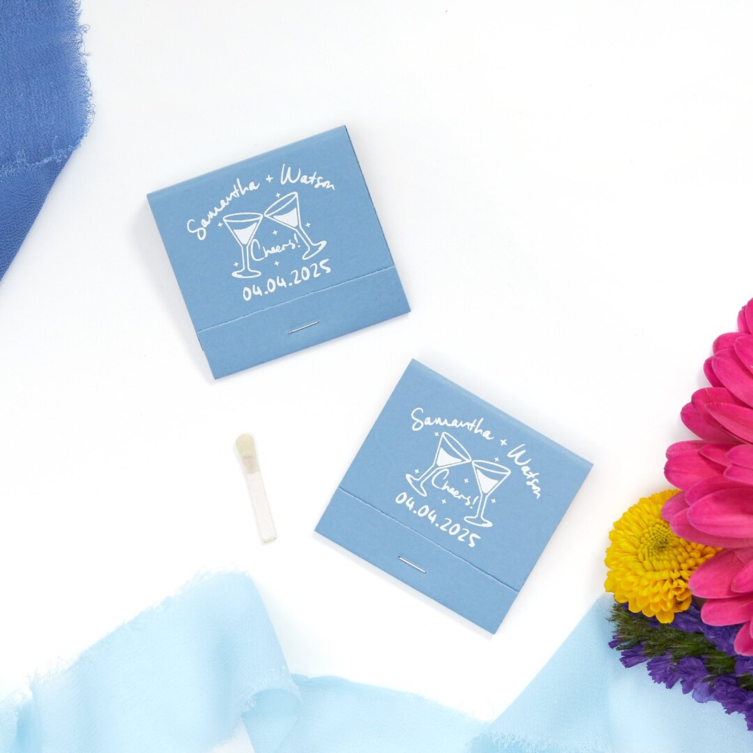 Custom Matchbooks - Summer Toast Matchbook- Wedding Favor, Wedding ...