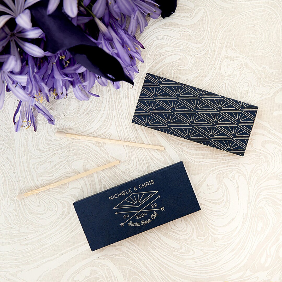 Customized Long Matchboxes Diamond and Arrow Pattern - Etsy