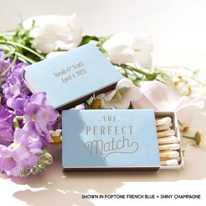 The Perfect Match Customized Match Boxes - Retro Style - Wedding Favor ...