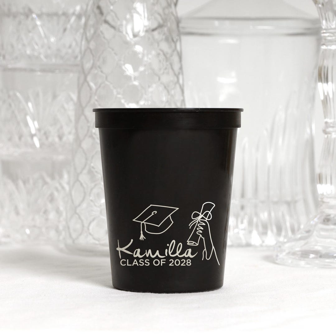 Personalized Party Cups - Charming Graduation Cups- 16oz Plastic ...