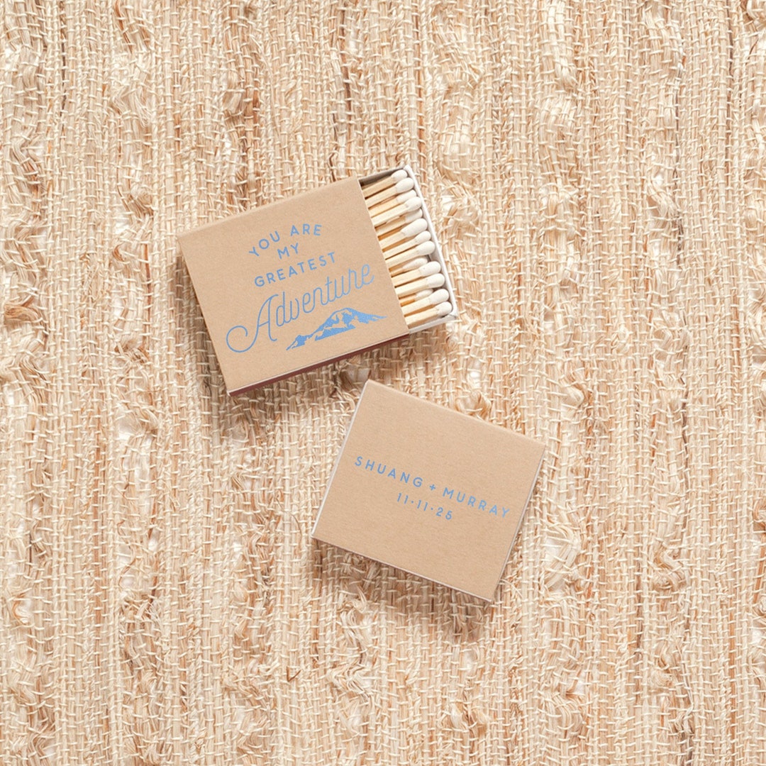 Custom Printed Matchboxes Greatest Adventure - Wedding Favor, Wedding ...