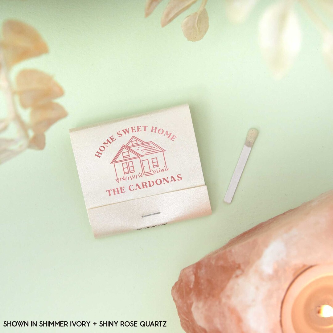 Personalized Matchbooks Home Sweet Home Home Matchbook, Bridal Shower ...