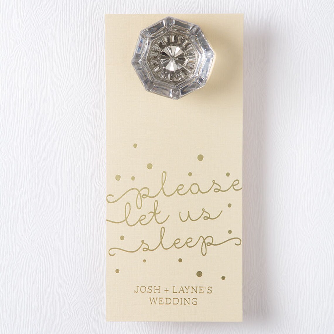 Personalized Please Let Us Sleep Door Hanger Wedding Favor - Etsy