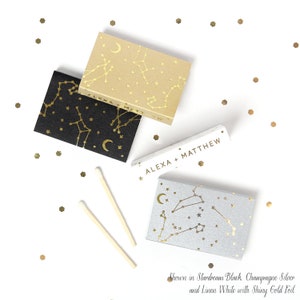 Personalized Starry Matchboxes-constellation Pattern Wedding Matches ...