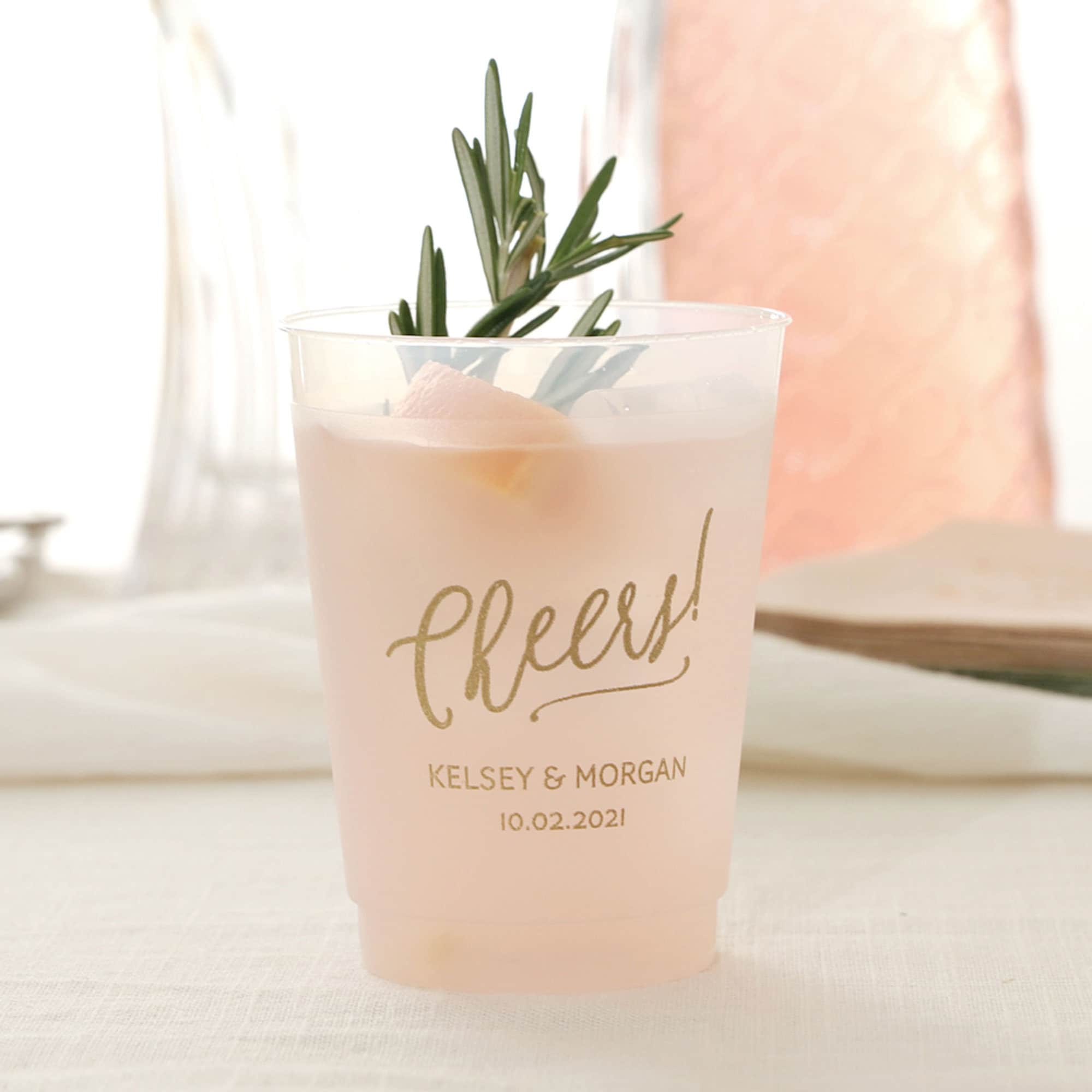 Cheers Personalized Cups 10 Oz Plastic Frost Flex Cups - Etsy