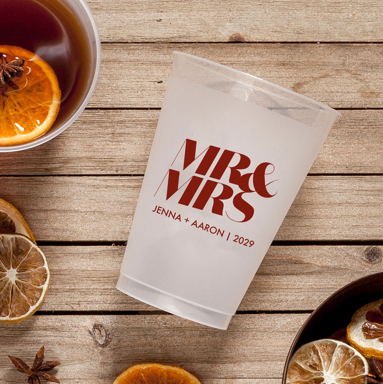 Mr & Mrs Personalized Party Cups 12oz Plastic Frost Flex - Etsy
