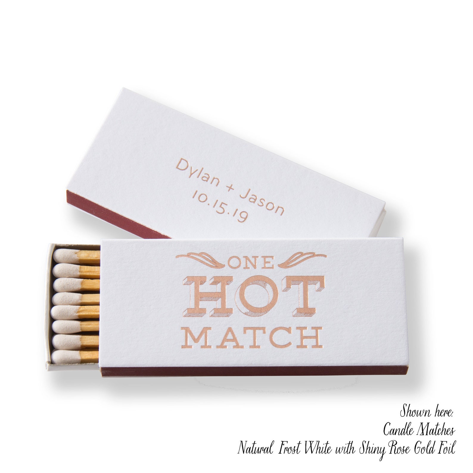 Custom Printed Matchboxes One Hot Match Wedding Favors | Etsy