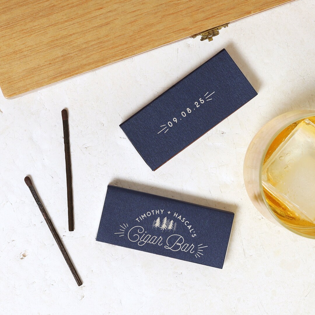Custom Wedding Matchboxes, Cigar Matchbox, Forest Design - Wedding ...