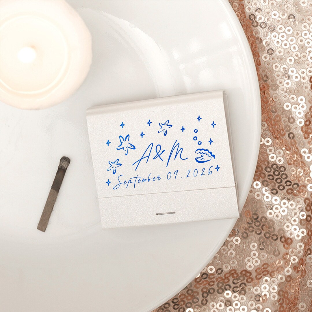Seaside Wedding Matchbooks Beach Wedding Matchbook Wedding - Etsy