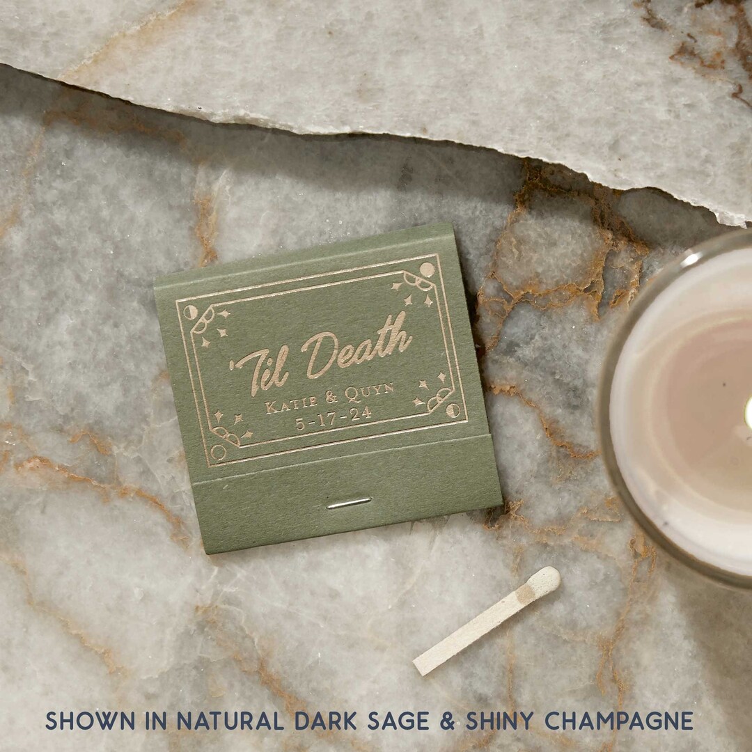 Custom Matchbooks 'til Death Matchbook Wedding Favor, Wedding Matches ...