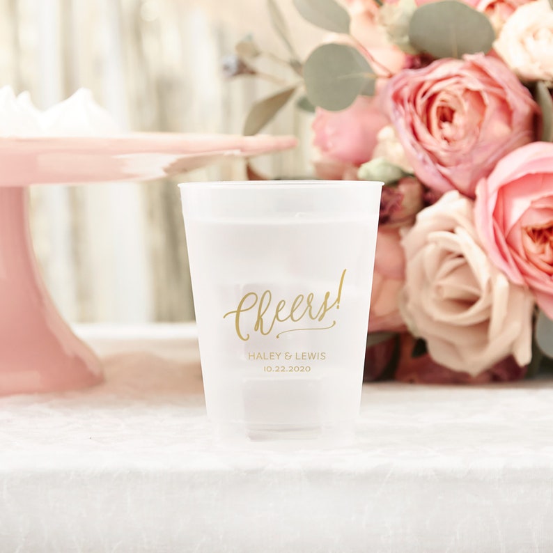 Cheers Personalized Cups 10 Oz Plastic Frost Flex Cups - Etsy