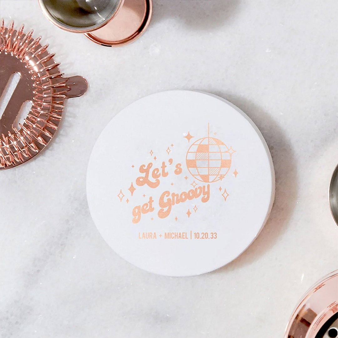 Disco Night Coasters – Bulk Wedding Coasters, Wedding Decor, Wedding ...