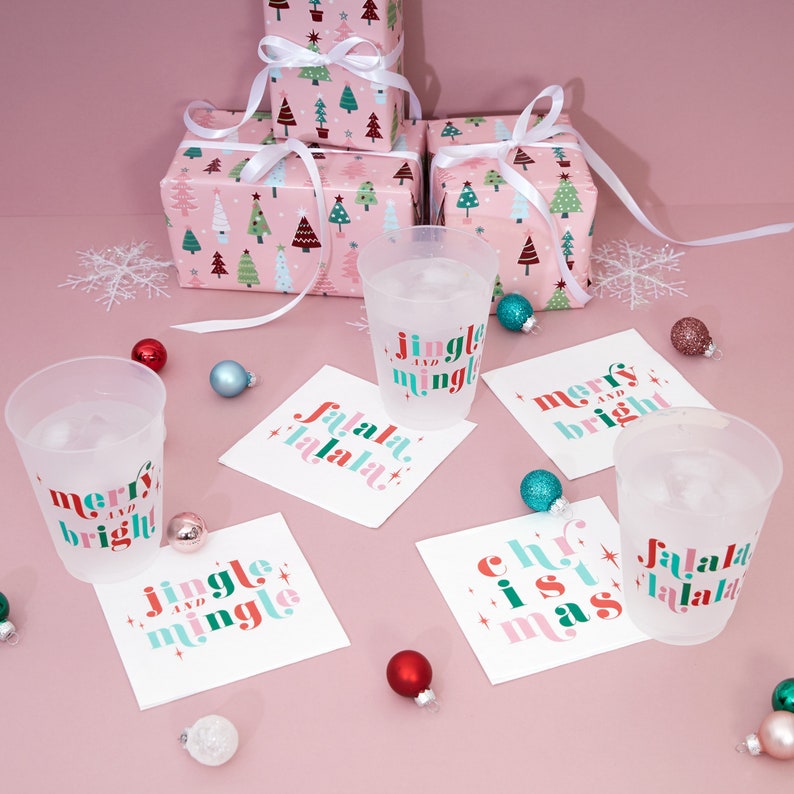 Jingle and Mingle Holiday Party Napkin Set - 20 Pack - Christmas Party ...
