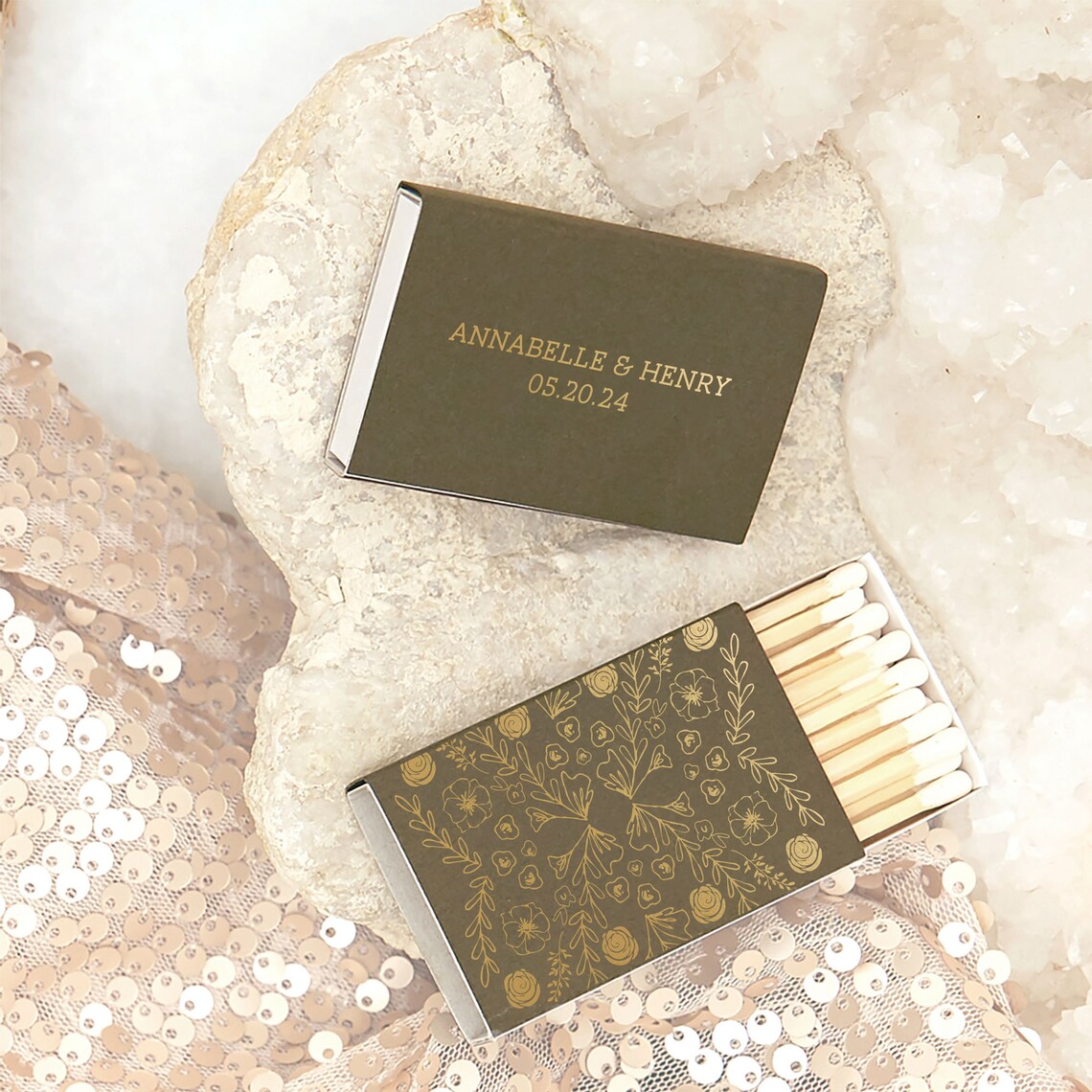 Custom Matchboxes Rose Pattern Wedding Favors Wedding - Etsy