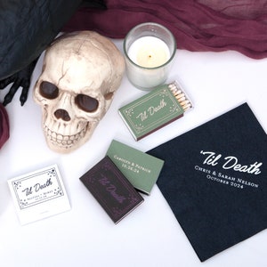 Custom Matchbooks - 'til Death Matchbook- Wedding Favor, Wedding ...