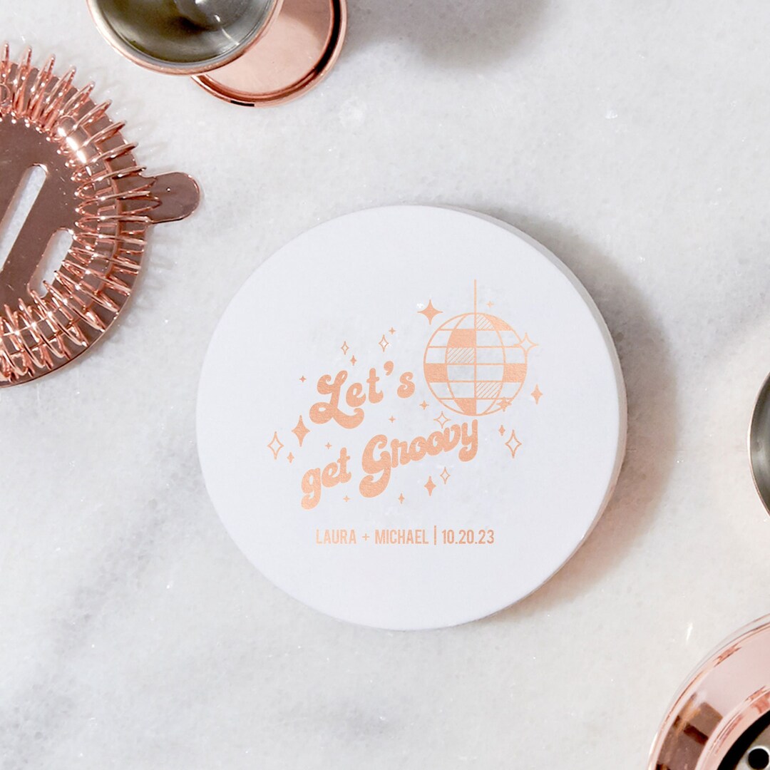 Disco Night Coasters Bulk Wedding Coasters Wedding Decor - Etsy