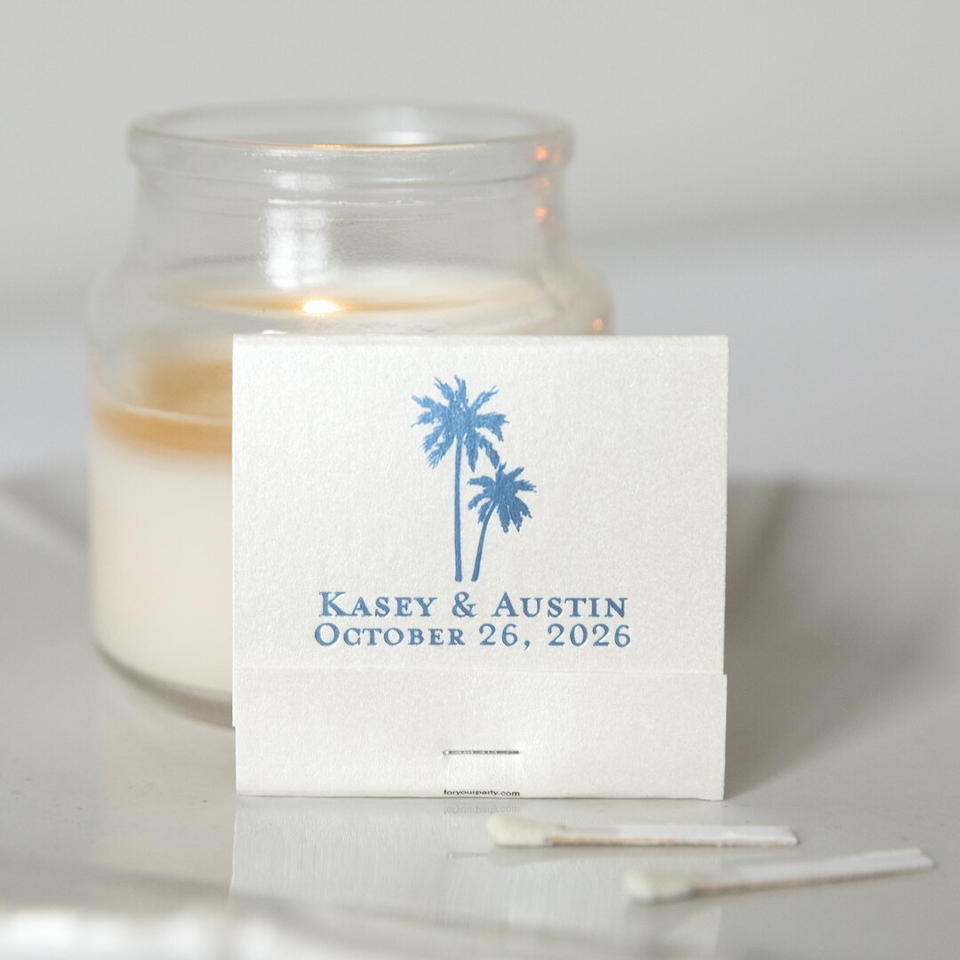 Romantic Beach Vibes Matchbooks - Wedding Matchbook, Wedding Decor ...