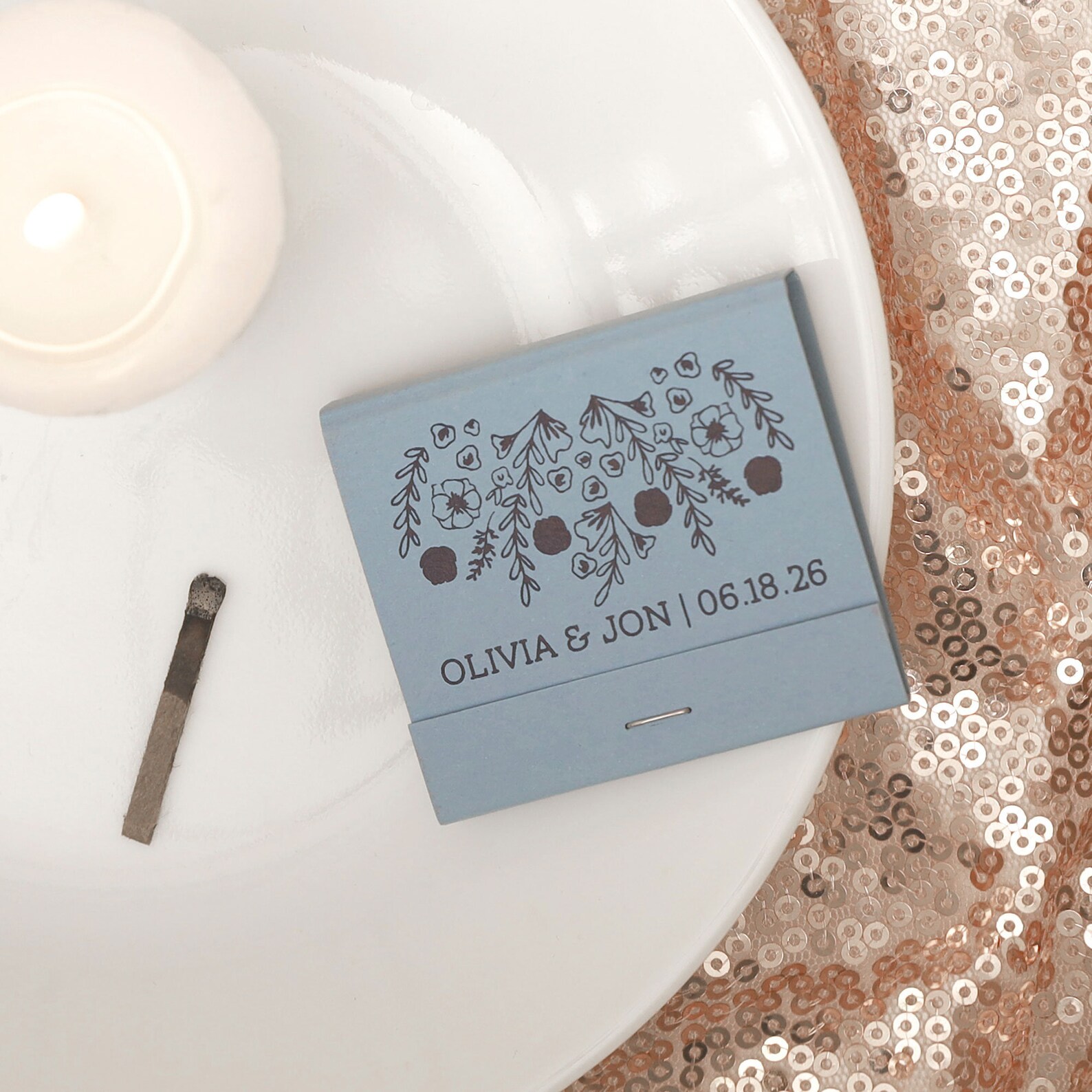 Personalized Matchbooks Custom Roses Design Wedding Favor - Etsy