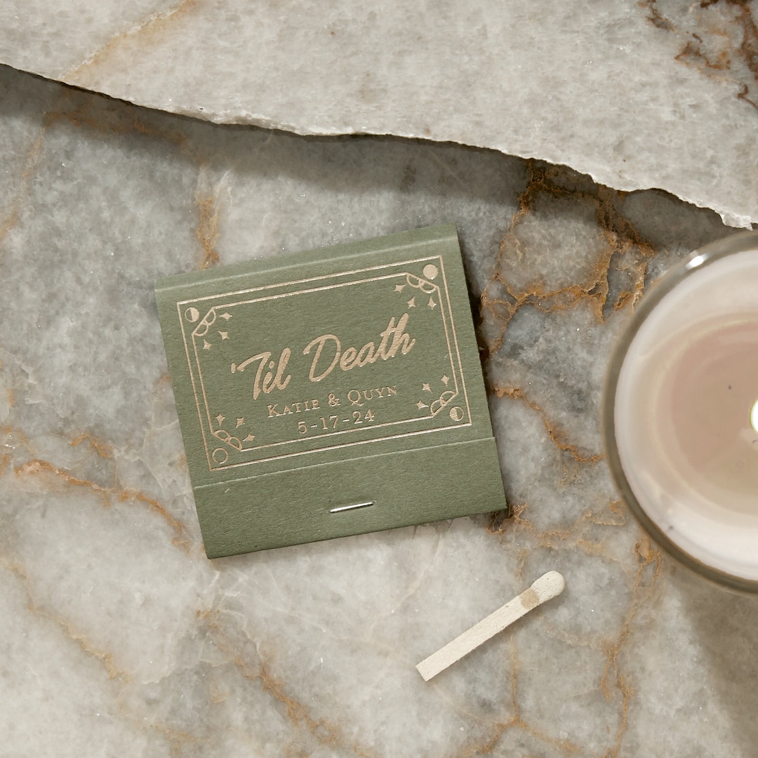 Custom Matchbooks 'til Death Matchbook Wedding Favor, Wedding Matches ...