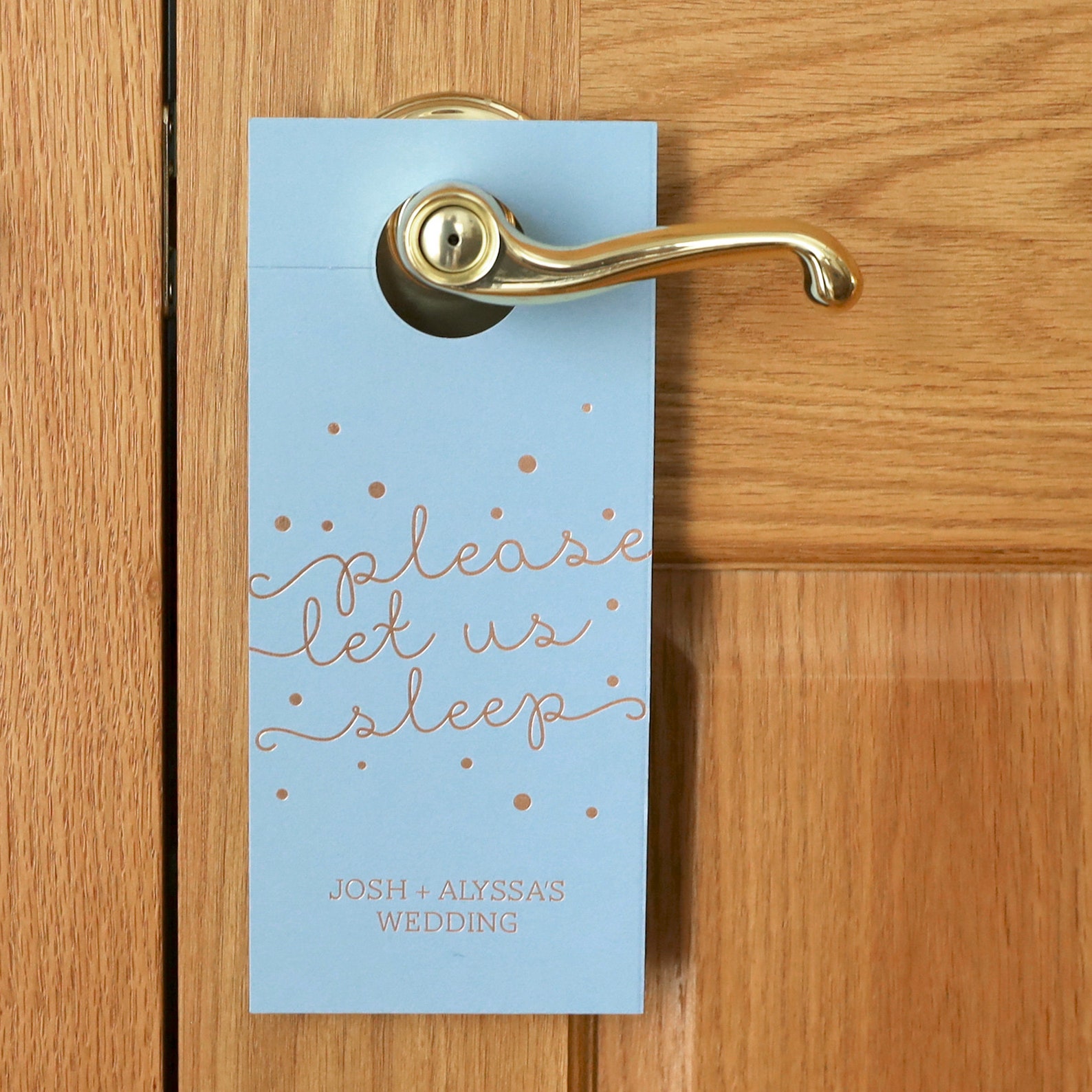 Personalized Please Let Us Sleep Door Hanger Wedding Favor - Etsy