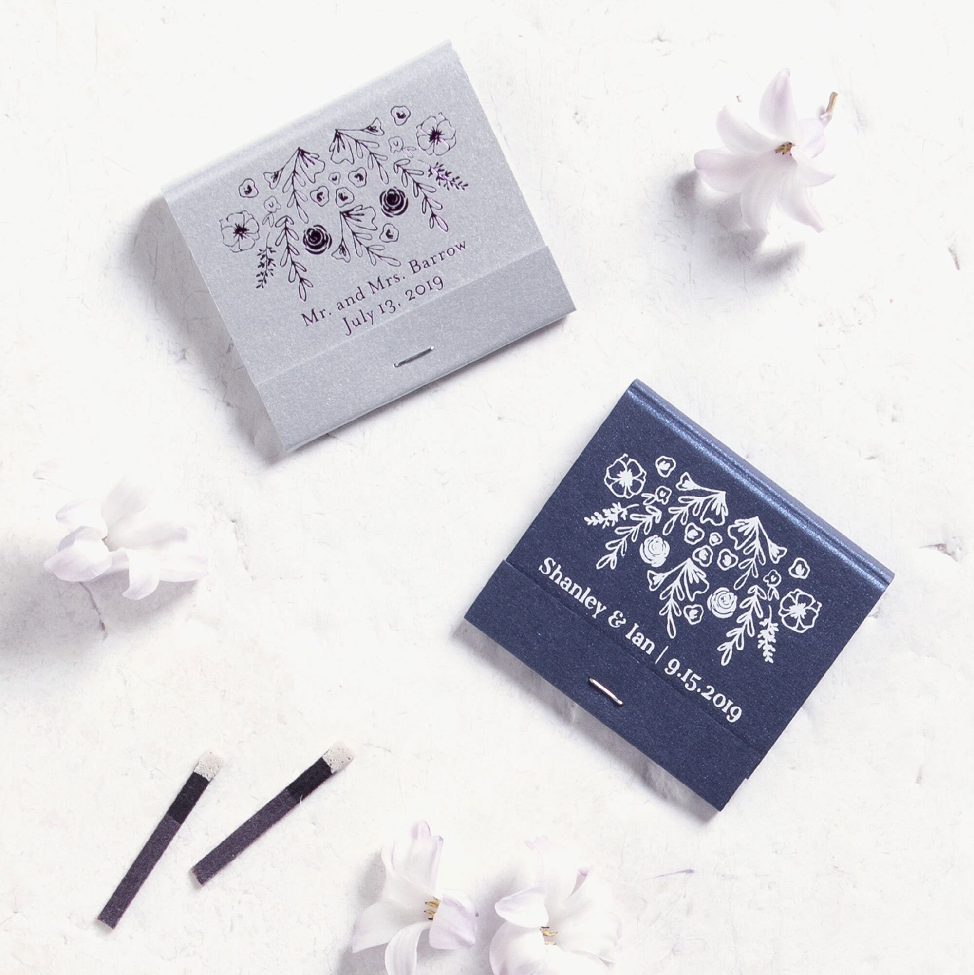 Personalized Matchbooks Custom Roses Design Wedding Favor - Etsy