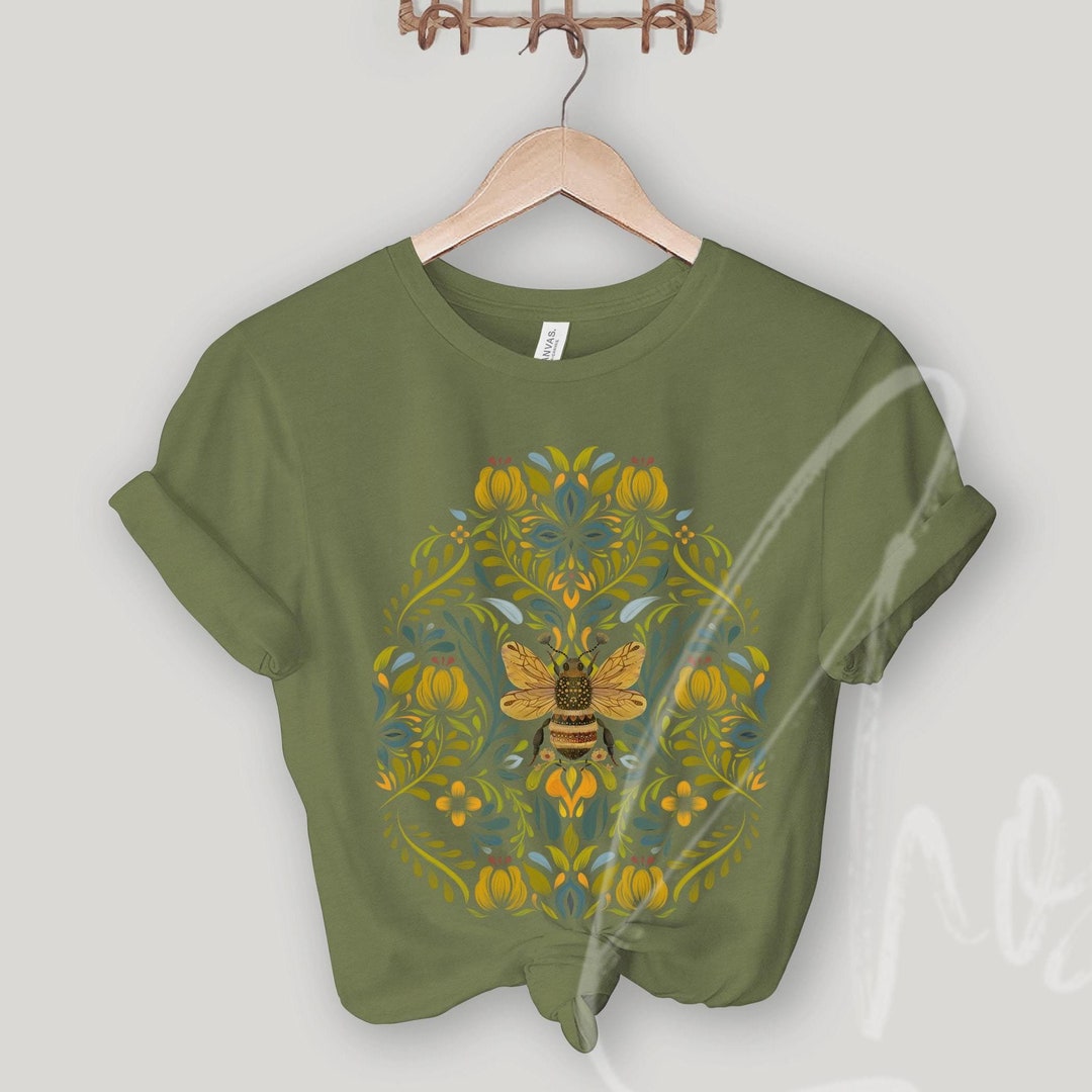 Folk Art Shirt, Be Cottagecore Shirt, Folk Art Boho Shirt, Naturecore ...