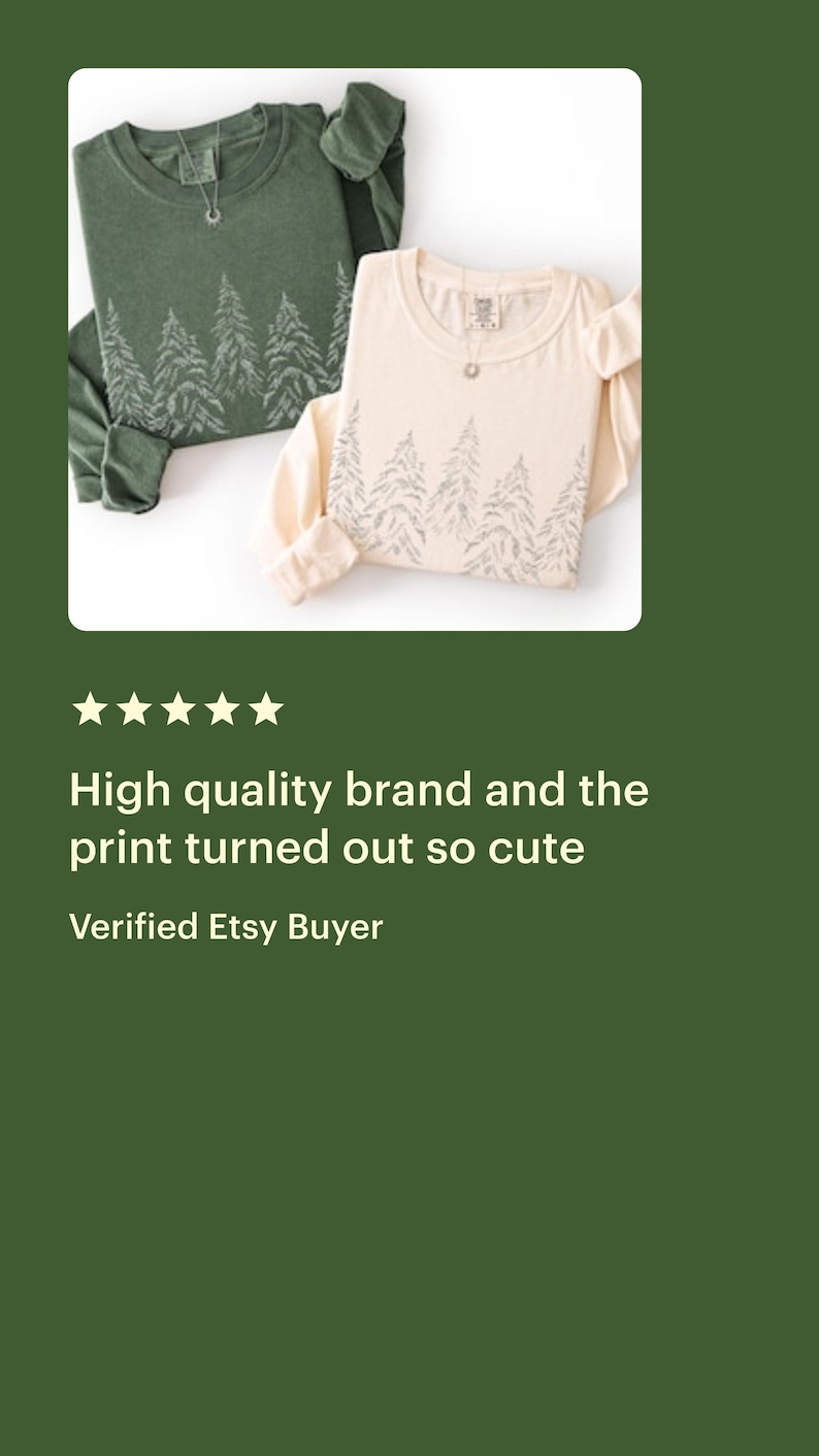 Snow Tree Long Sleeve Comfort Colors ® T Shirt, Wintercore Minimalist ...